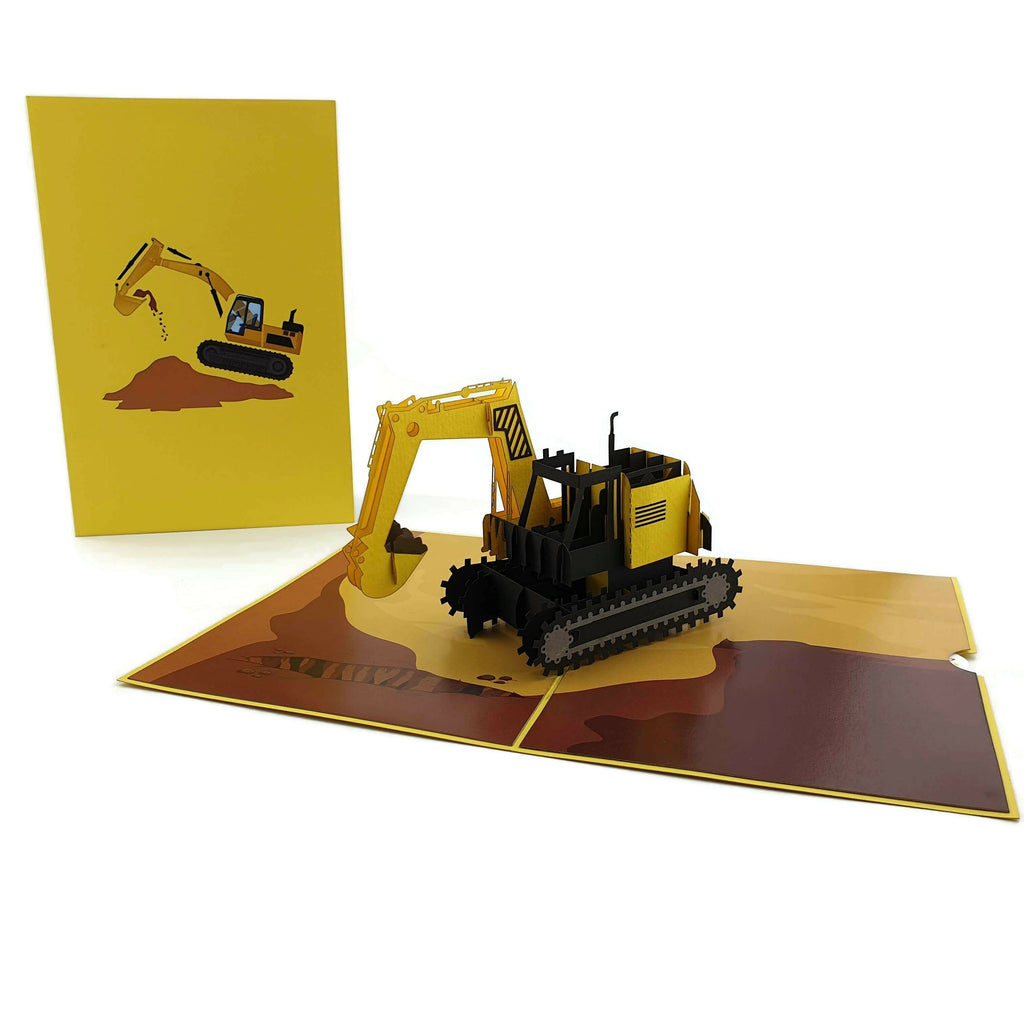 Excavator Pop Up Card – VCard
